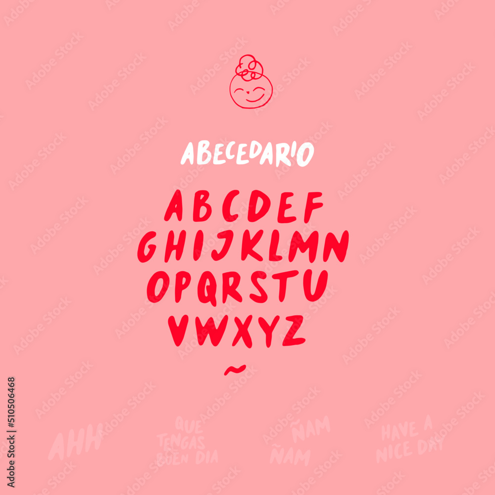 Abecedario con letras hechas a mano. Recurso gráfico. Lettering. Letras ...