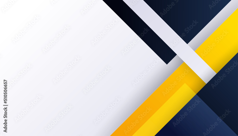 Modern black yellow white abstract background with overlap layers and abstract graphic elements ...
