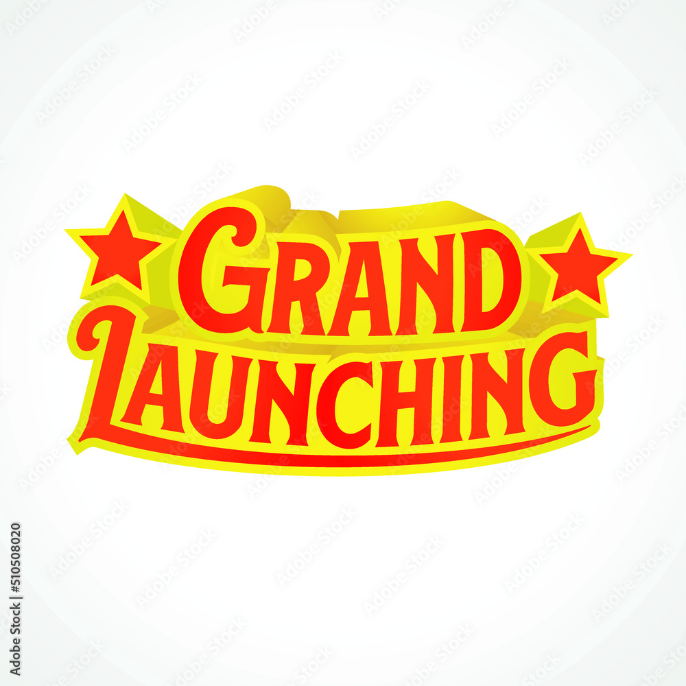 Grand Launching and Soft Launching Logo Vector Stock Vector | Adobe Stock