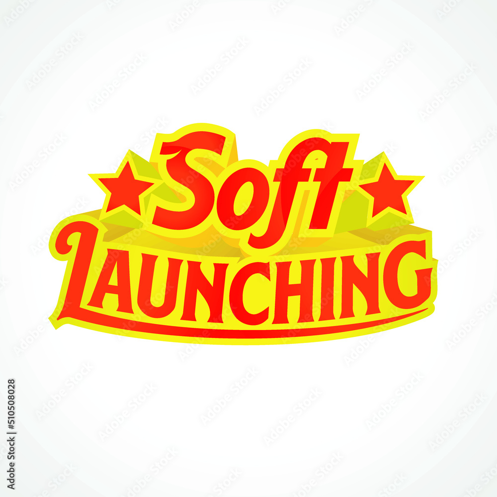 Grand Launching and Soft Launching Logo Vector Stock Vector | Adobe Stock