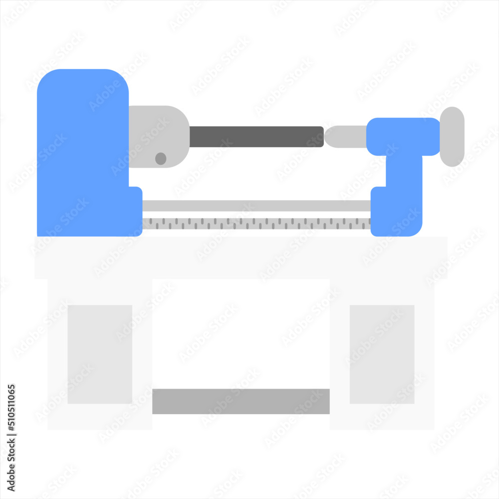 Lathe Machine Flat Icon illustration. Good for your design about ...