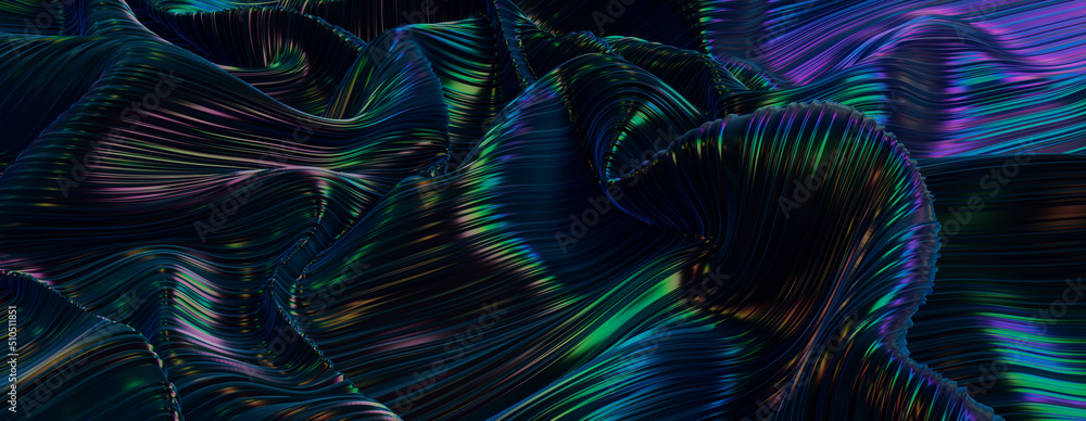 Dark Surface Wallpaper with Ripples. Glossy Texture with Neon Accents ...