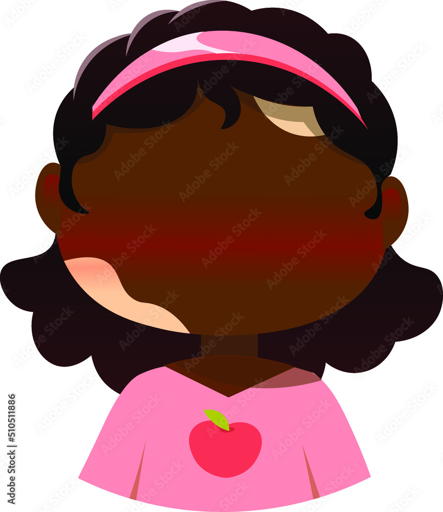 girl without a face on a white background. character base Stock Vector ...