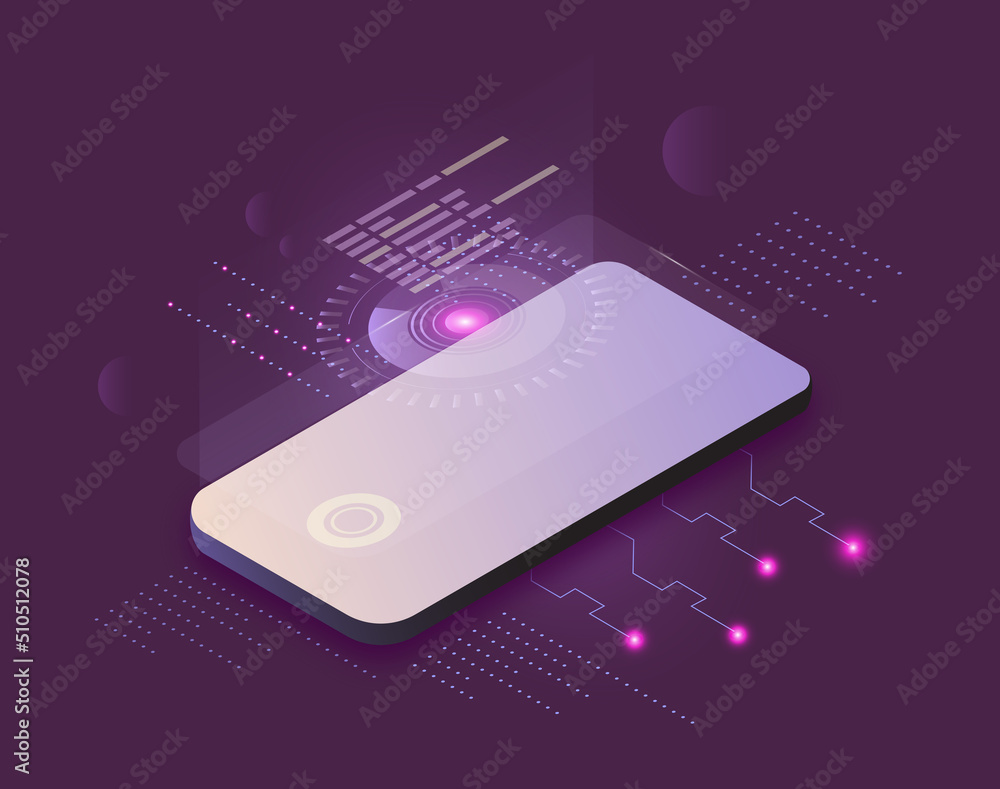 Mobile technology concept design background Stock Vector | Adobe Stock