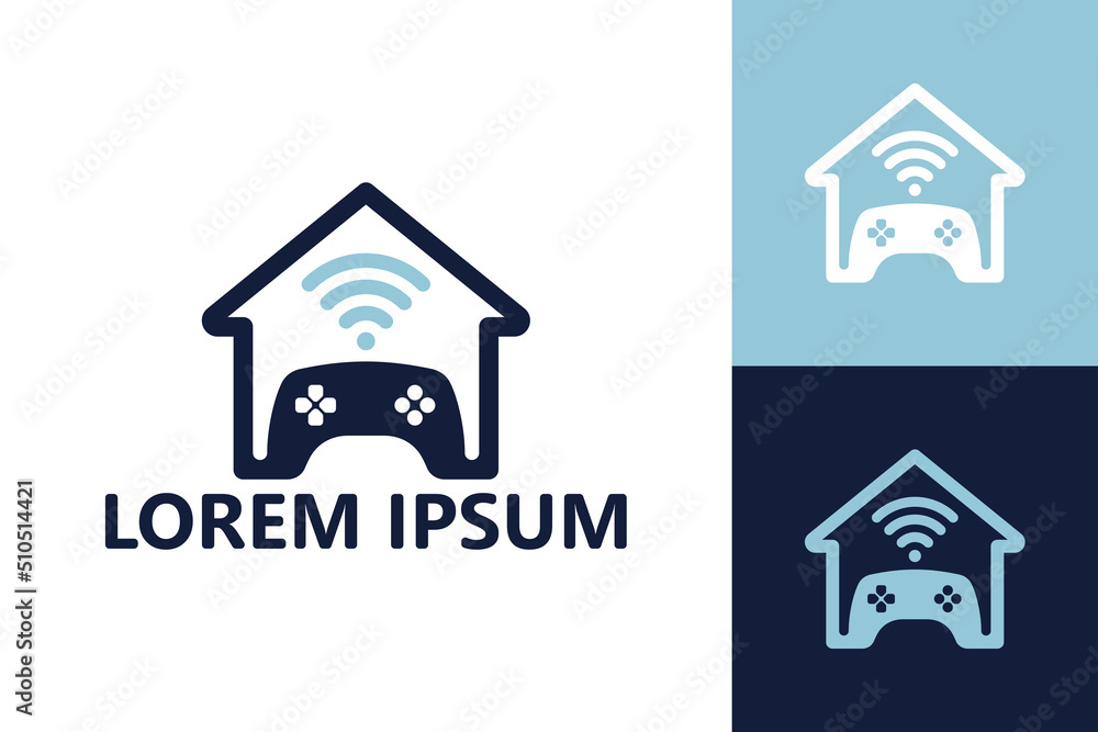 Gaming house logo template design vector Stock Vector | Adobe Stock