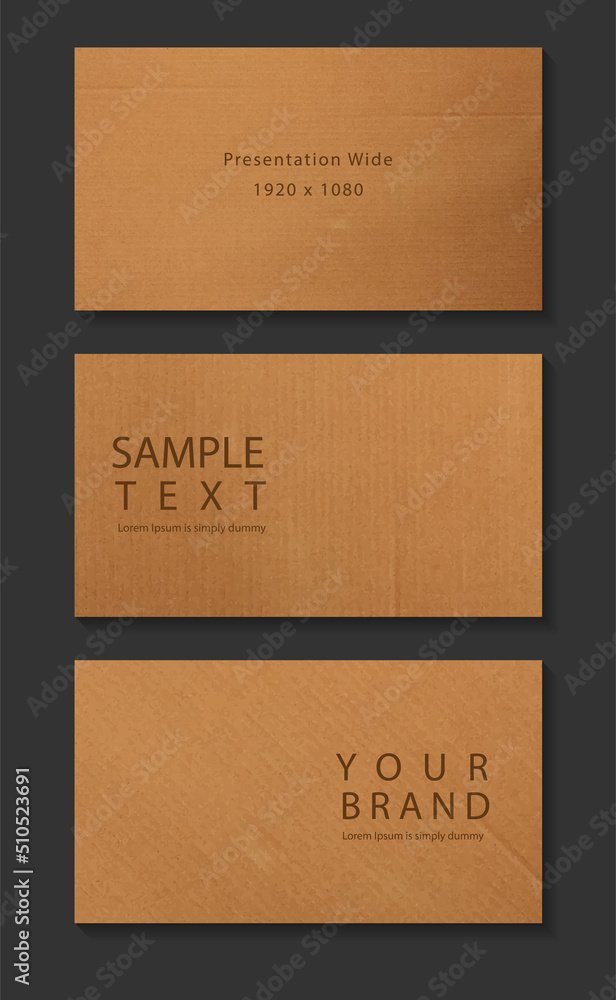Vector cardboard texture background. Presentation banners, Brochure ...