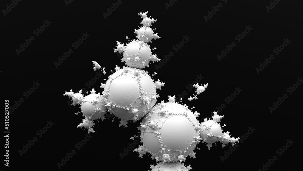 fractal computer generated 3d representation of mathematical complexity ...