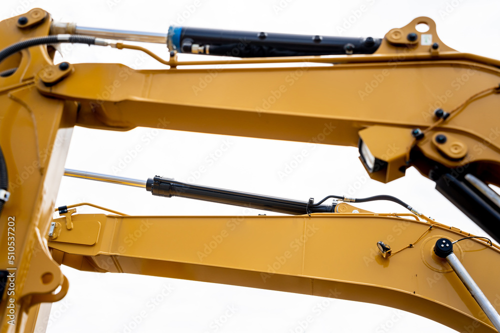 Details of hydraulicheavy duty equipment vehicle on display area of ...