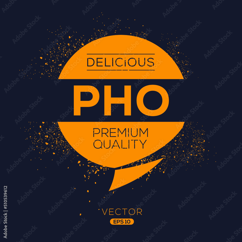 Creative (Pho) logo, Pho sticker, vector illustration. Stock Vector ...