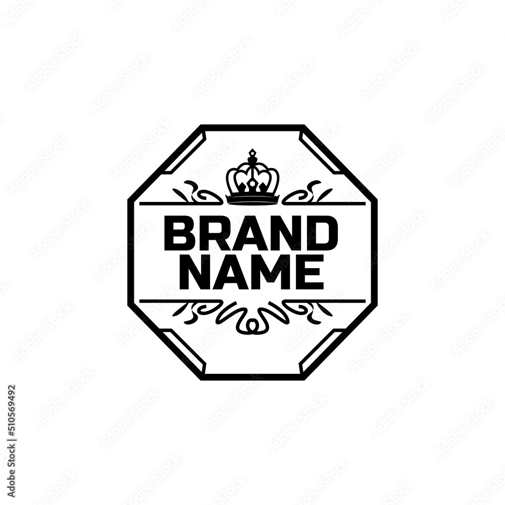 Vintage monogram logo brand template design Stock Vector | Adobe Stock