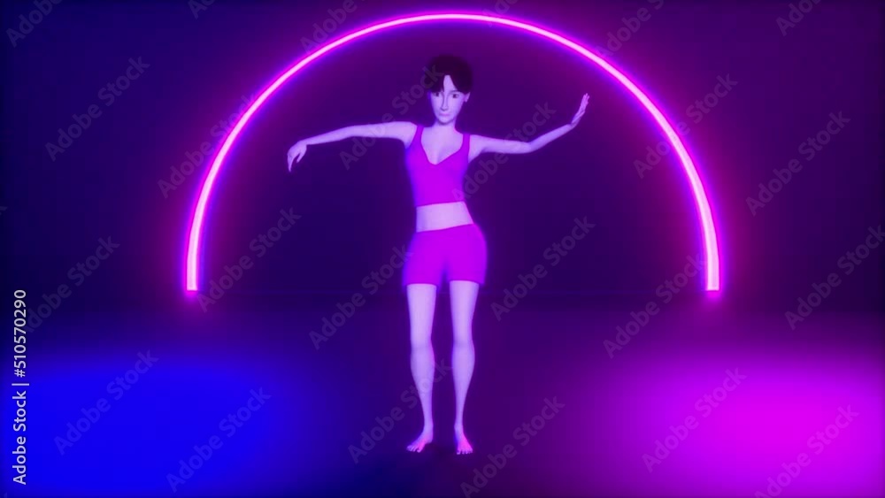 a belly dancer in action (3d rendering) Stock Video | Adobe Stock