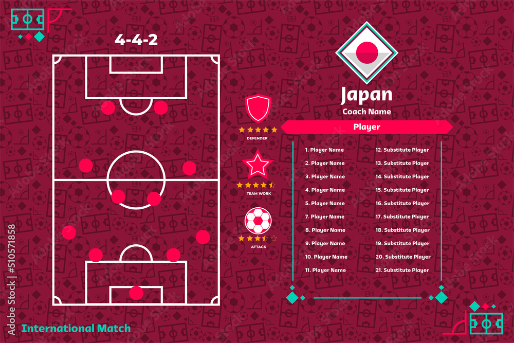 Football background, team info charts and manager. Stock Vector | Adobe ...