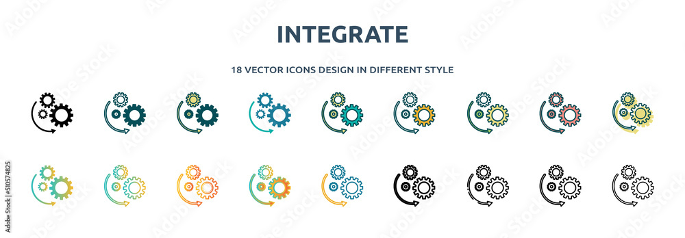 integrate icon in 18 different styles such as thin line, thick line ...