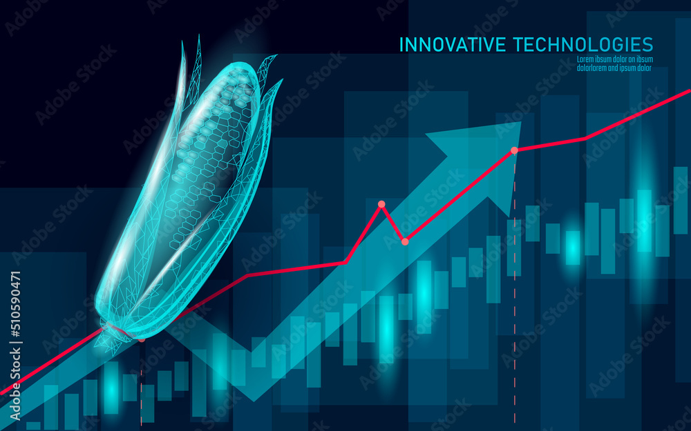 3D corn grain. World food Day hunger awareness. Help charity food help ...