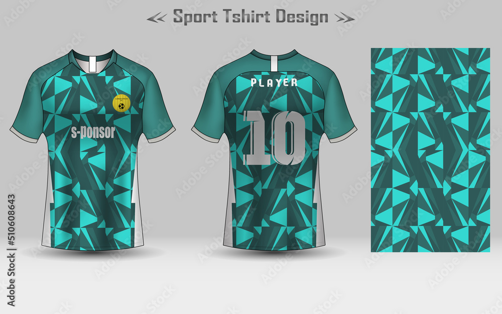 Football Jersey Geometric Pattern Mockup Template Sport T-shirt Design ...