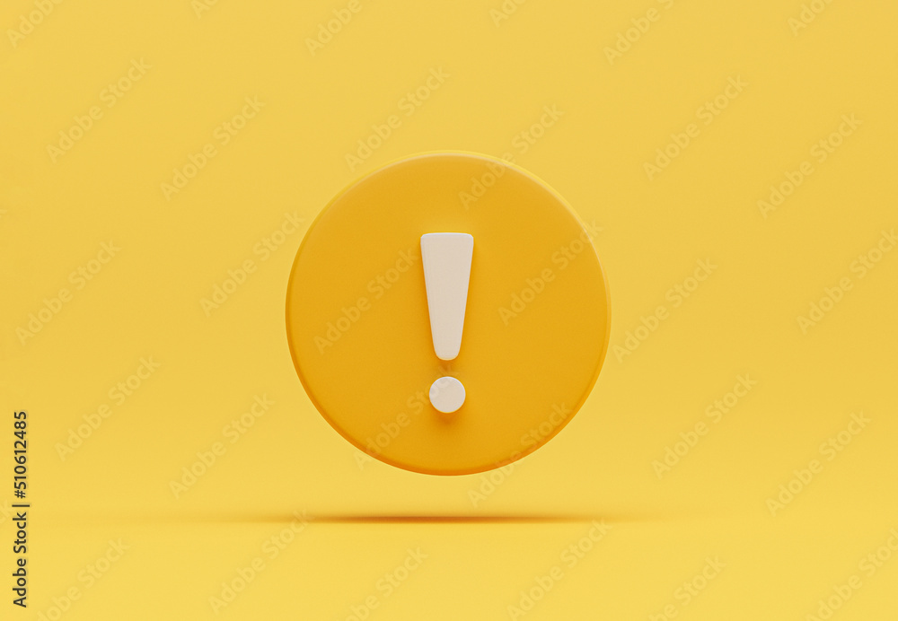 Realistic yellow caution warning sing on yellow background for ...