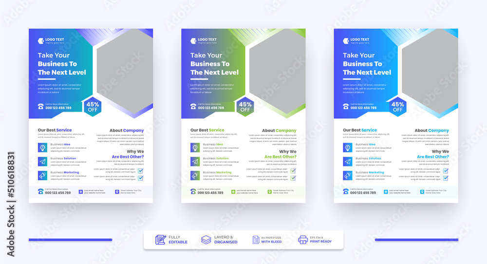 Corporate Business Agency Abstract Flyer Template, Creative Modern ...