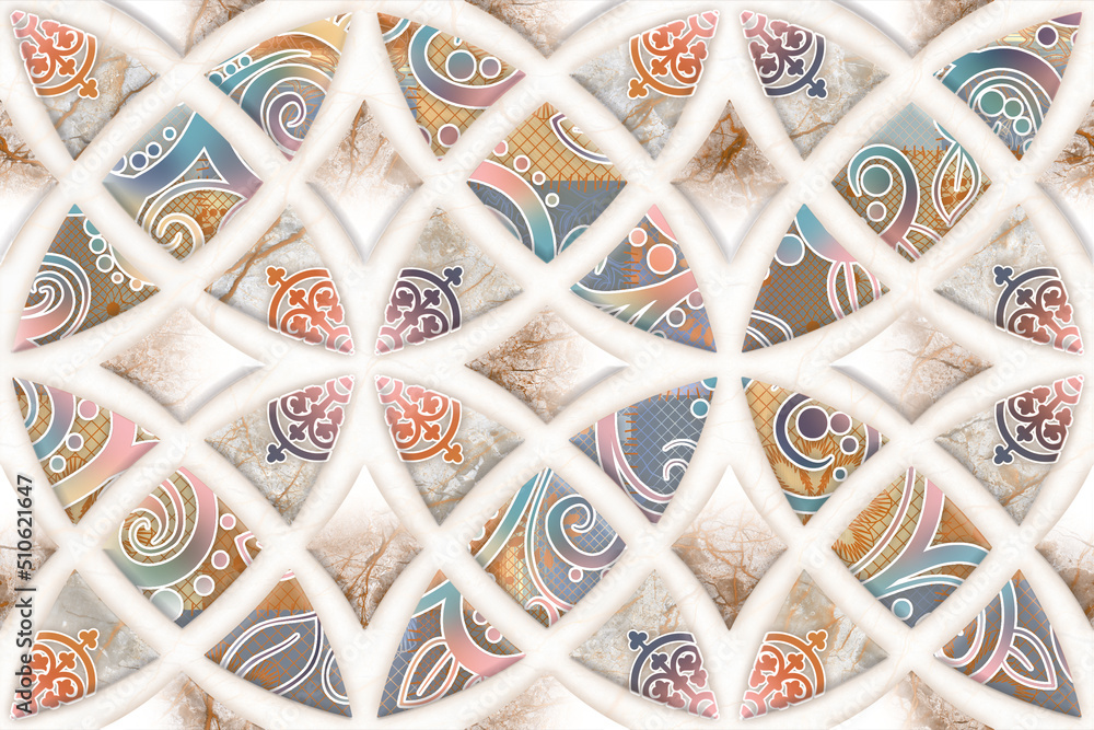 Multicolor Digital Wall Tile Decor For interior Home or Ceramic wall ...