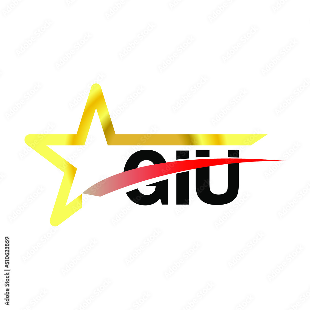 GIU letter logo design. GIU creative letter logo. simple and modern ...