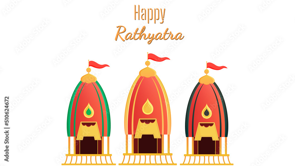 shri Jagannath puri rath yatra festival vector illustration. Stock ...