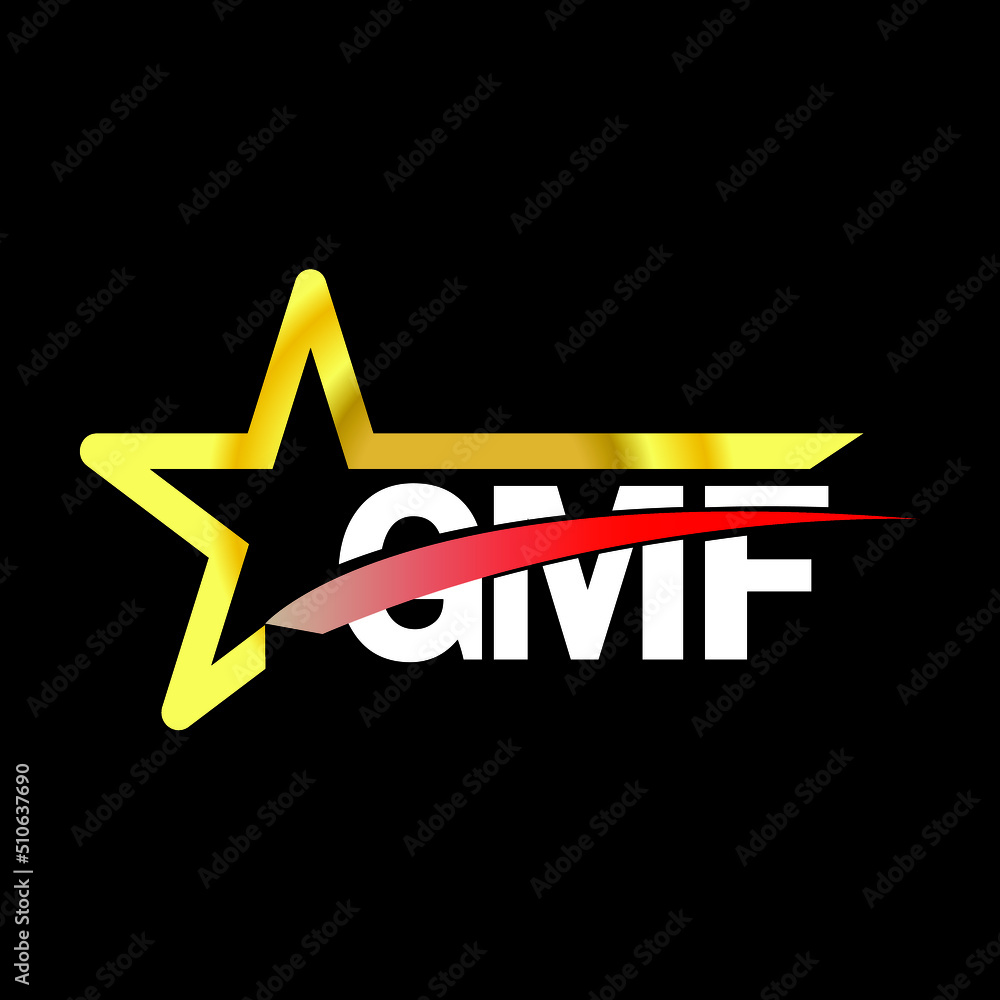 Vetor de GMF letter logo design. GMF creative letter logo. simple and ...