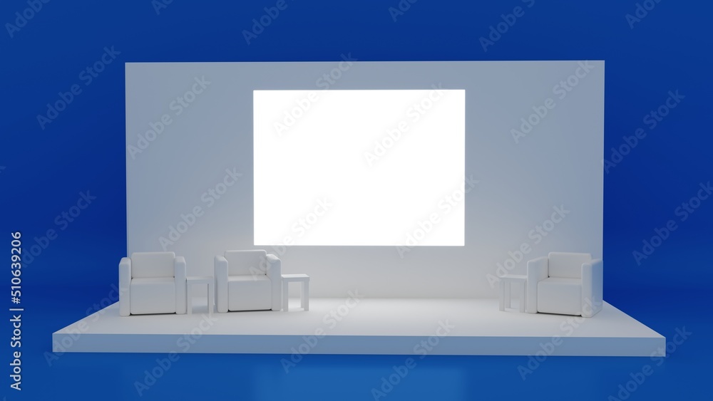 Empty stage design for mockup and corporate identity, display. Platform ...