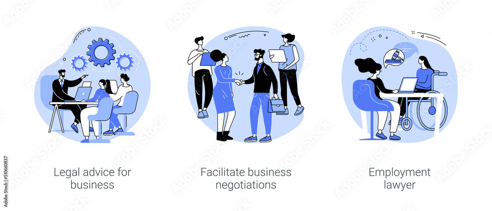 Commercial law isolated cartoon vector illustrations se Stock Vector ...