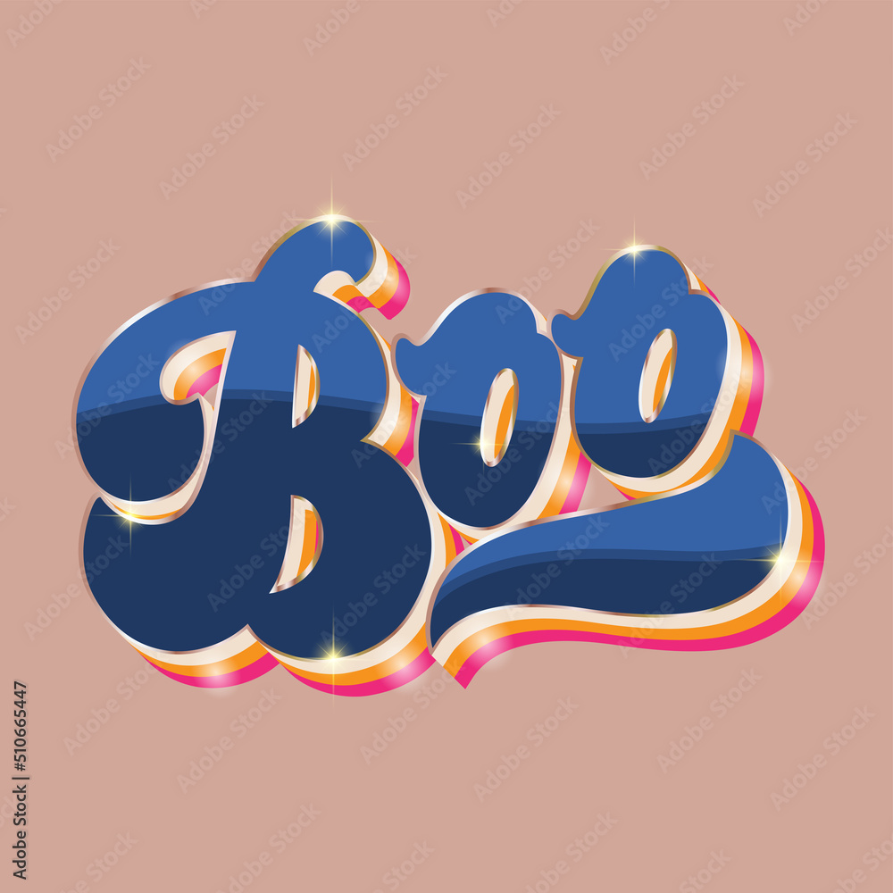 Boo is a hand-drawn lettering. It can be used for T-shirts, stickers ...