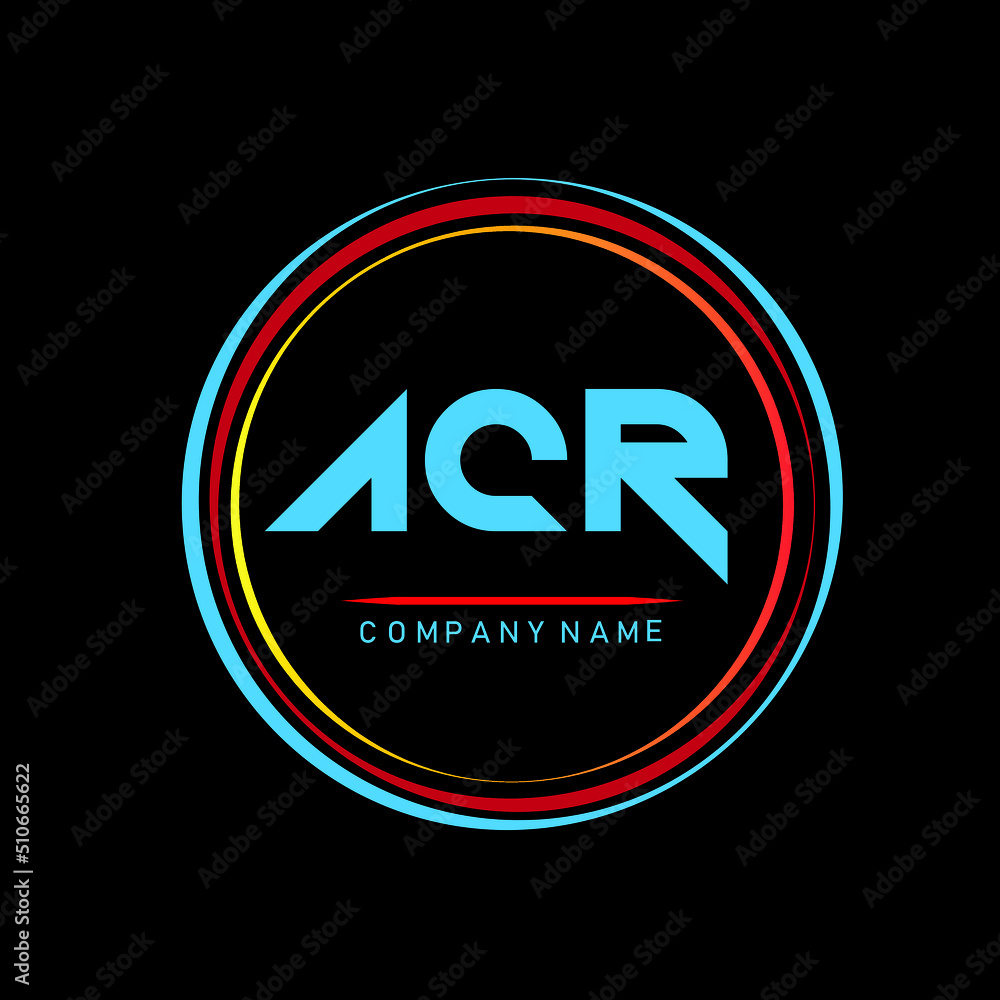 ACR,A C R Alphabet Letter Design With Creative Circle ,A C R Letter ...