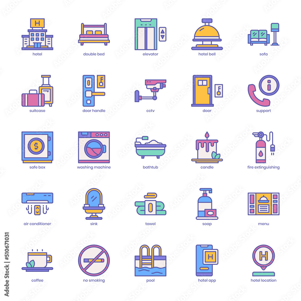 Hotel Agent icon pack for your website design, logo, app, UI. Hotel ...