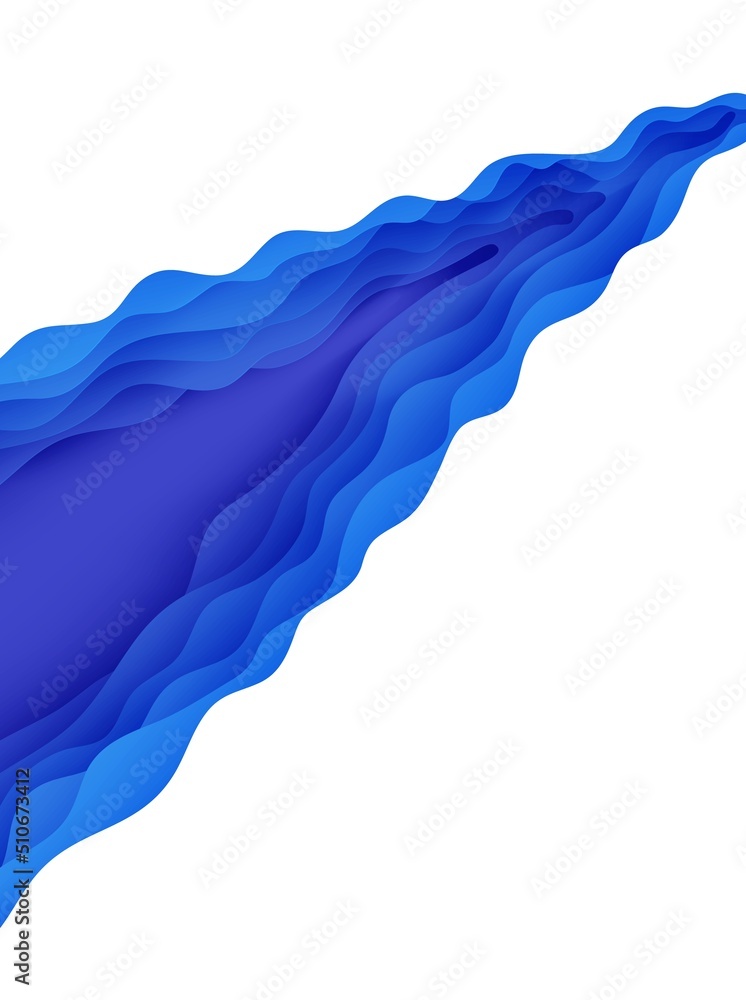 Abstract background in paper cut style. 3d wallpaper with cut out deep ...