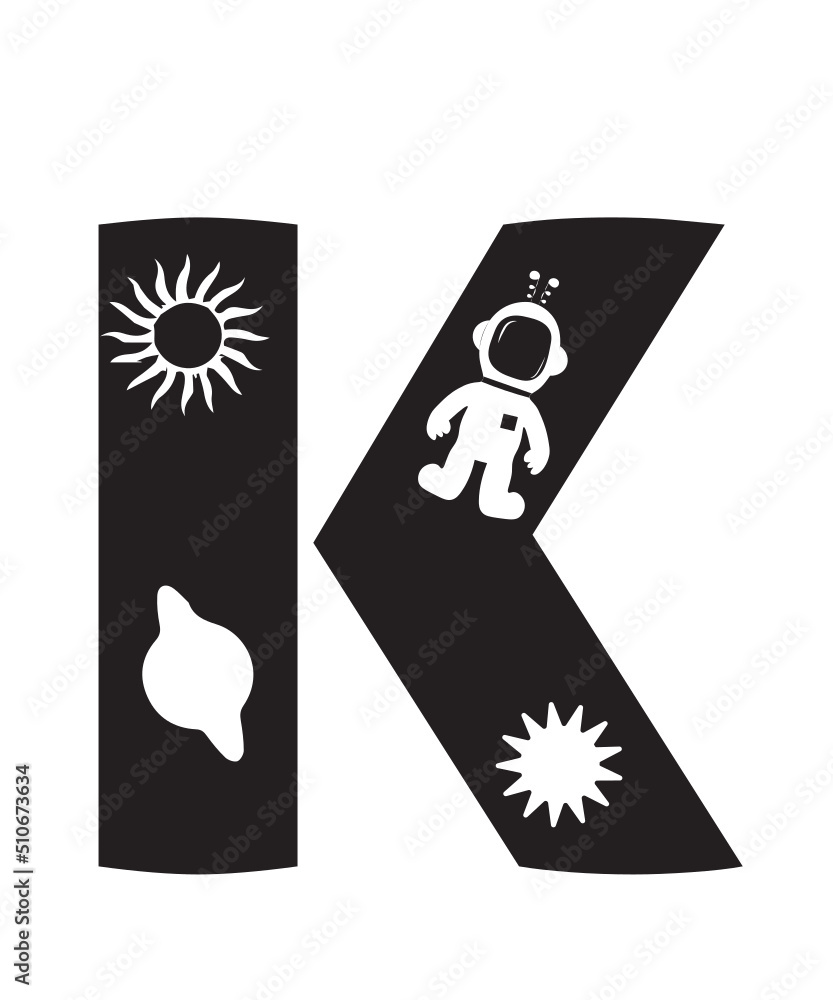space alphabet svg, alphabet, space letters fonts svg png, Kids Space ...