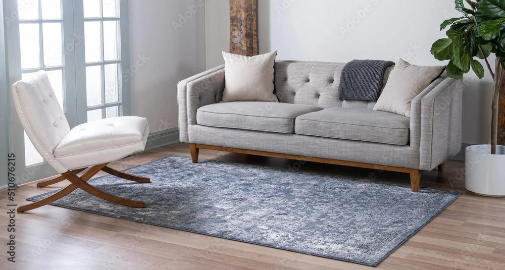 Modern geometric interior room living area rug texture design Stock ...