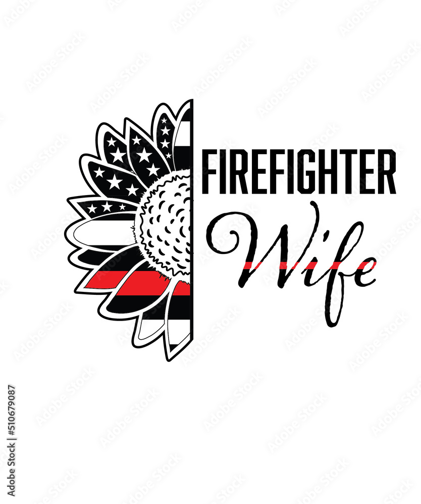 Sunflower firefighter svg, firefighter flag svg, fire department svg ...