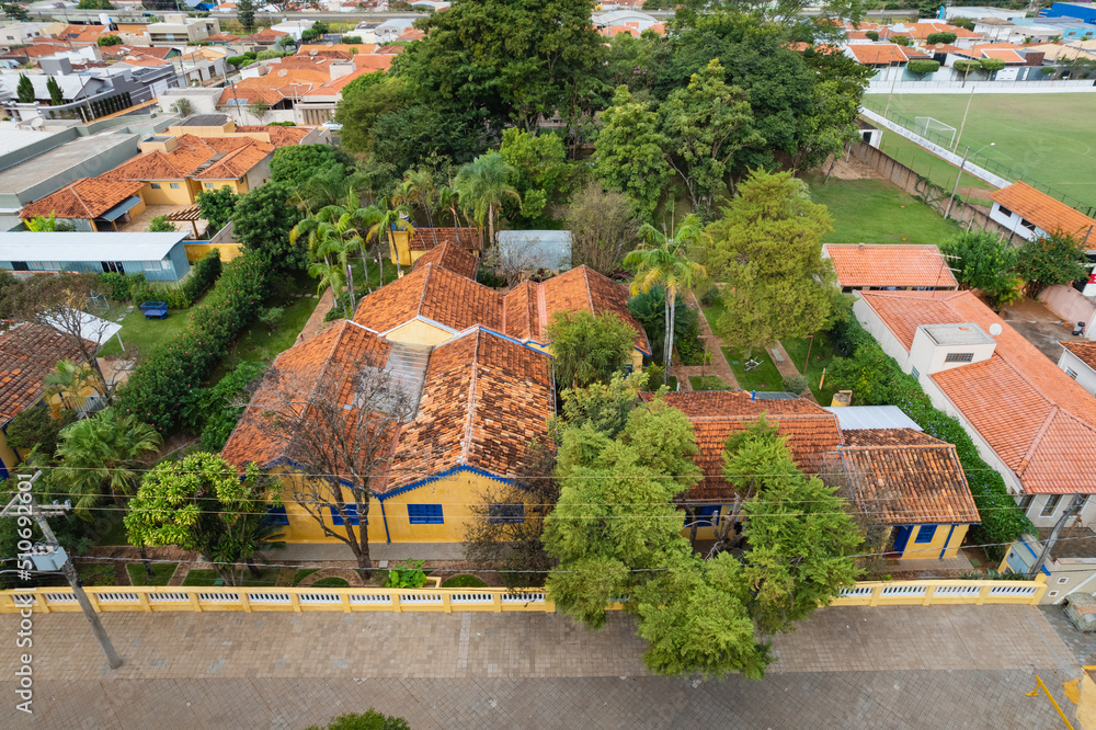 Brodowski, São Paulo ,Brazil - Circa june 2022: Aerial image of ...