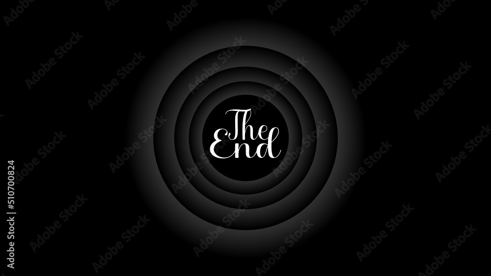 The End. Old movie end screen background design Stock Vector | Adobe Stock