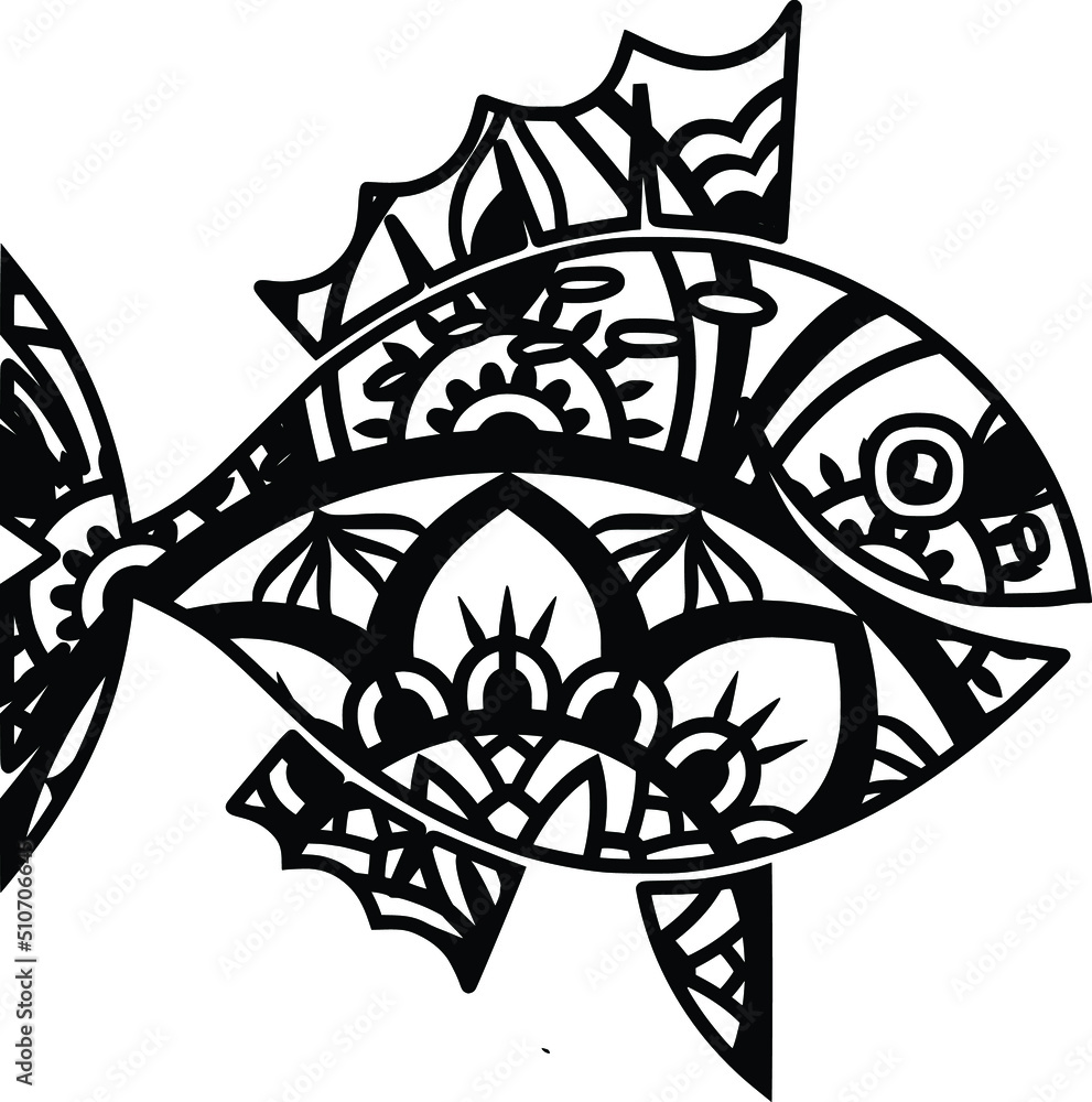 Mandala design. You can change the color and size of the design. Will ...