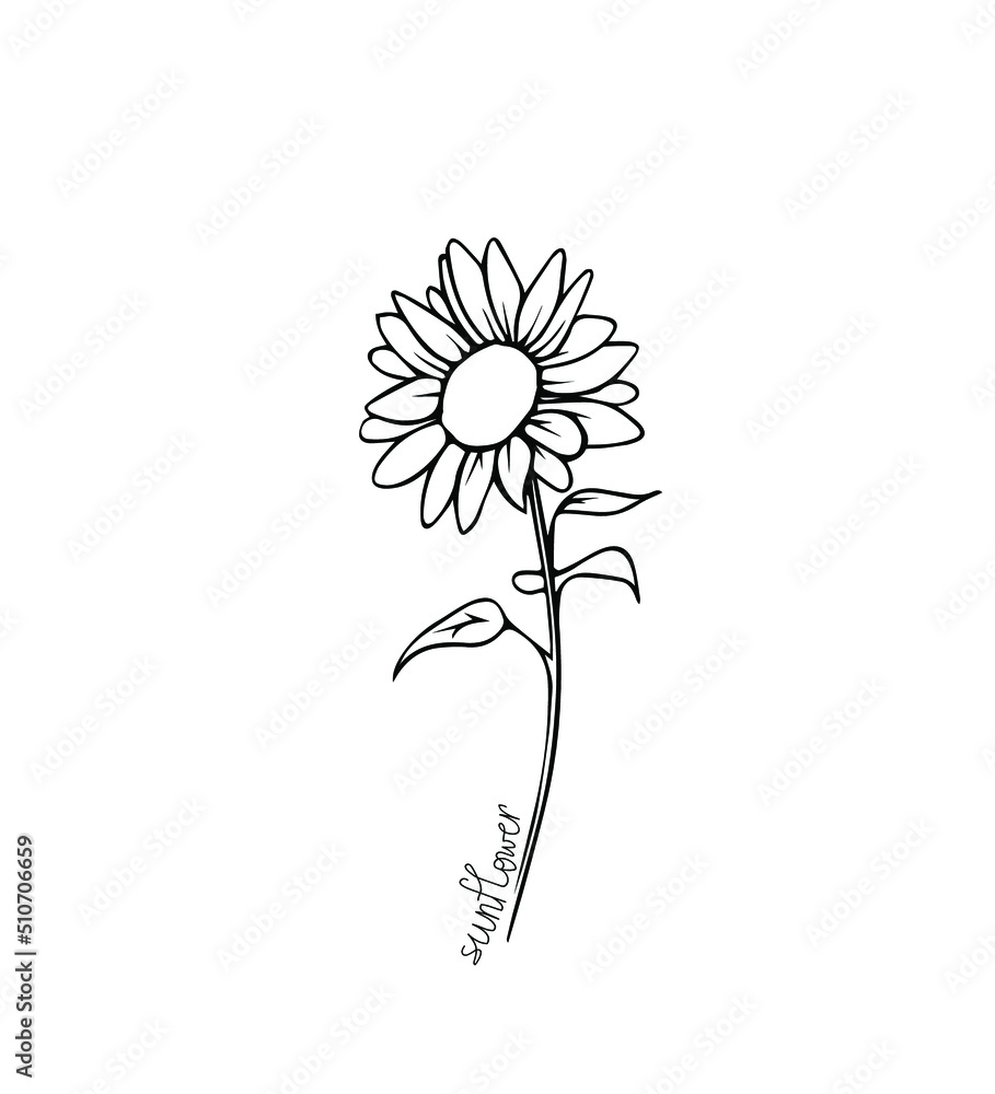 Small Sunflower Drawings | Best Flower Site