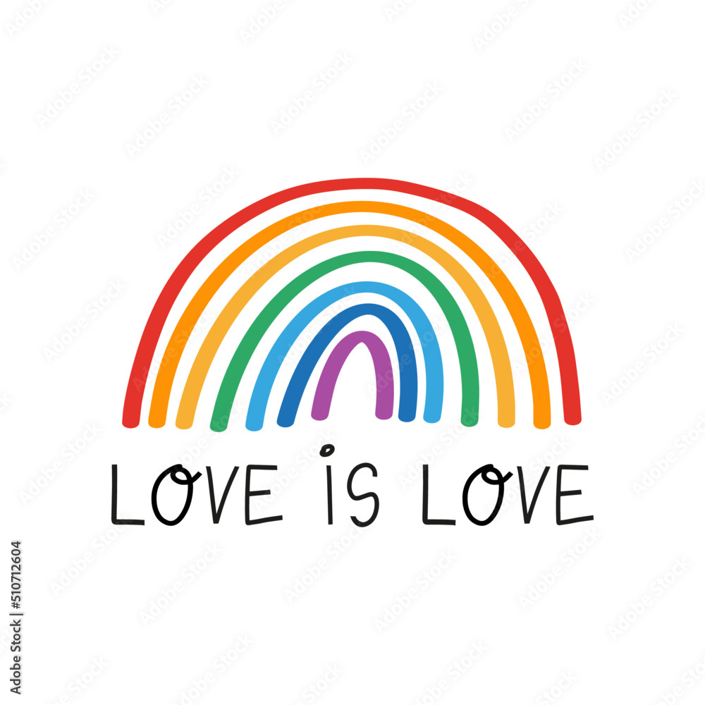 LGBT Pride Month in June. Love is love concept. Poster, card, banner ...