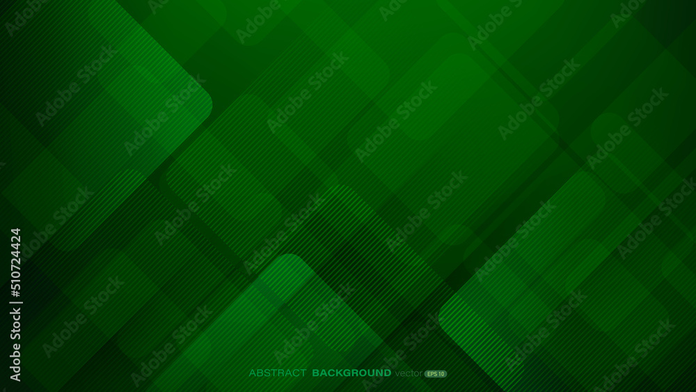 Geometric green abstract background. Square shapes with lines stripe ...