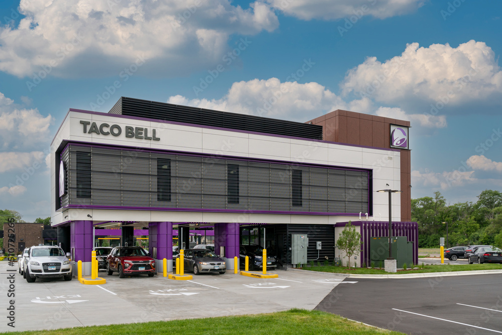 Taco Bell Two Story Restaurant Prototype Named Taco Bell Defy Stock ...