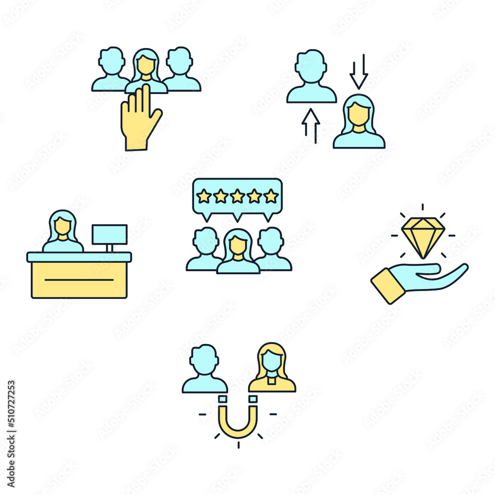 employer branding icons set . employer branding pack symbol vector ...