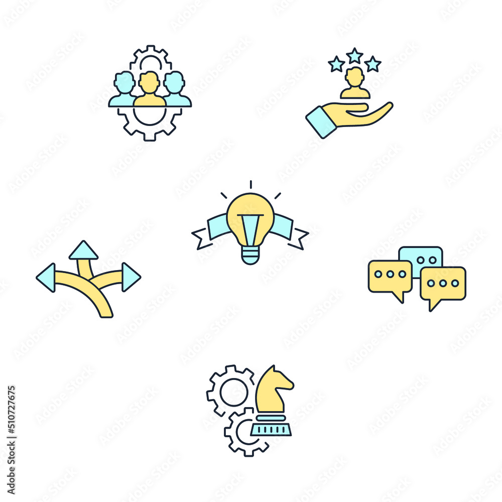 Leadership icons set . Leadership pack symbol vector elements for ...