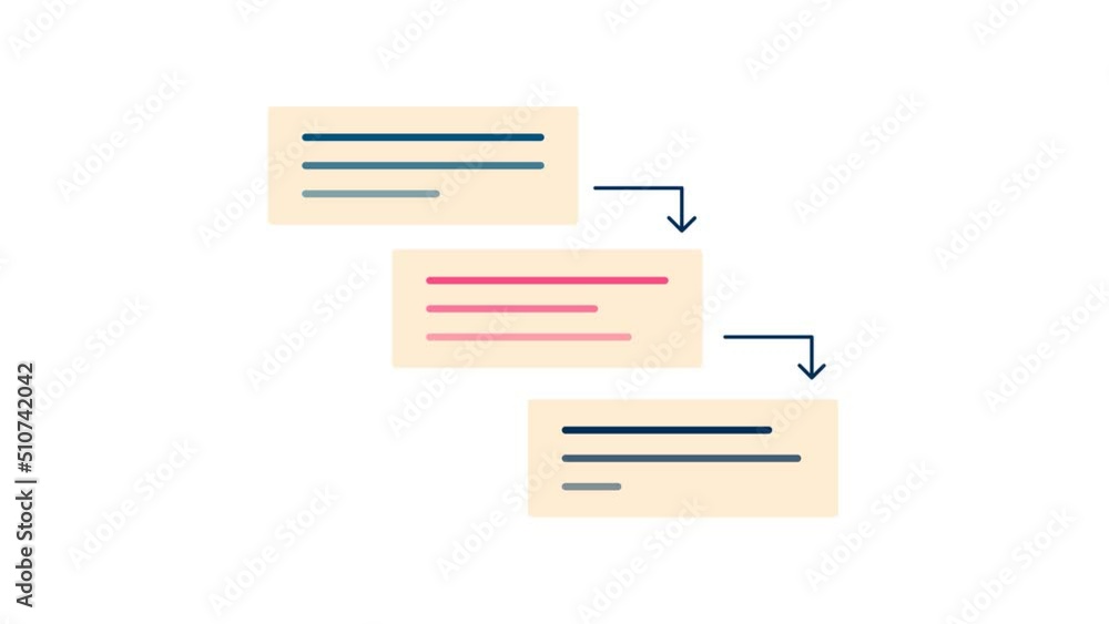 Stages of work, project management, project cycle, completed tasks. 4K ...