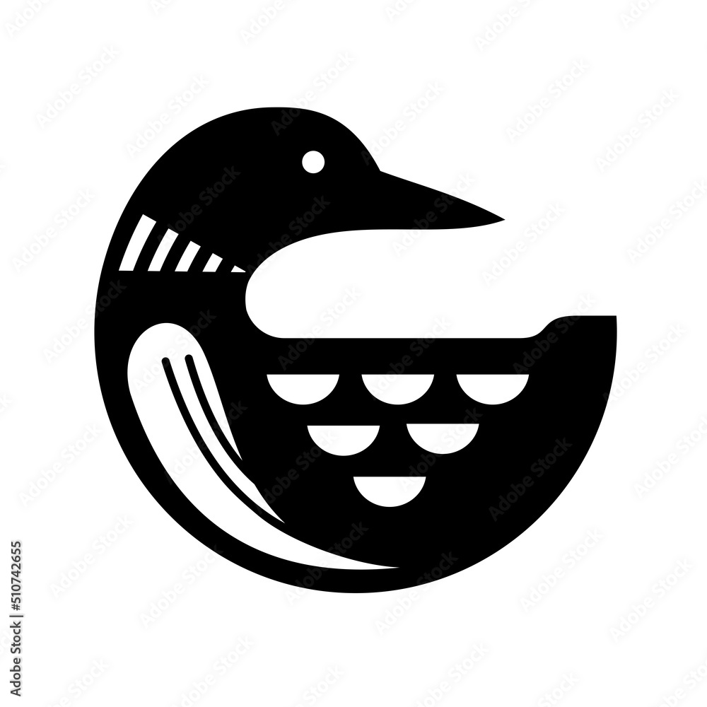 loon logo Stock Illustration | Adobe Stock