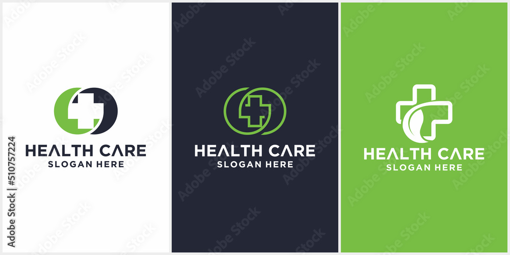 Health Care Logo set. Medical health technology logo design template ...