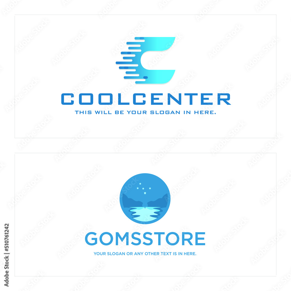 Vector illustration of center business logo design template with ...