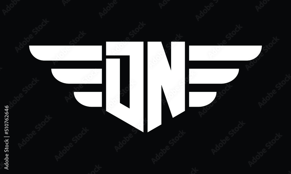 DN logo design vector template | monogram logo | abstract logo ...