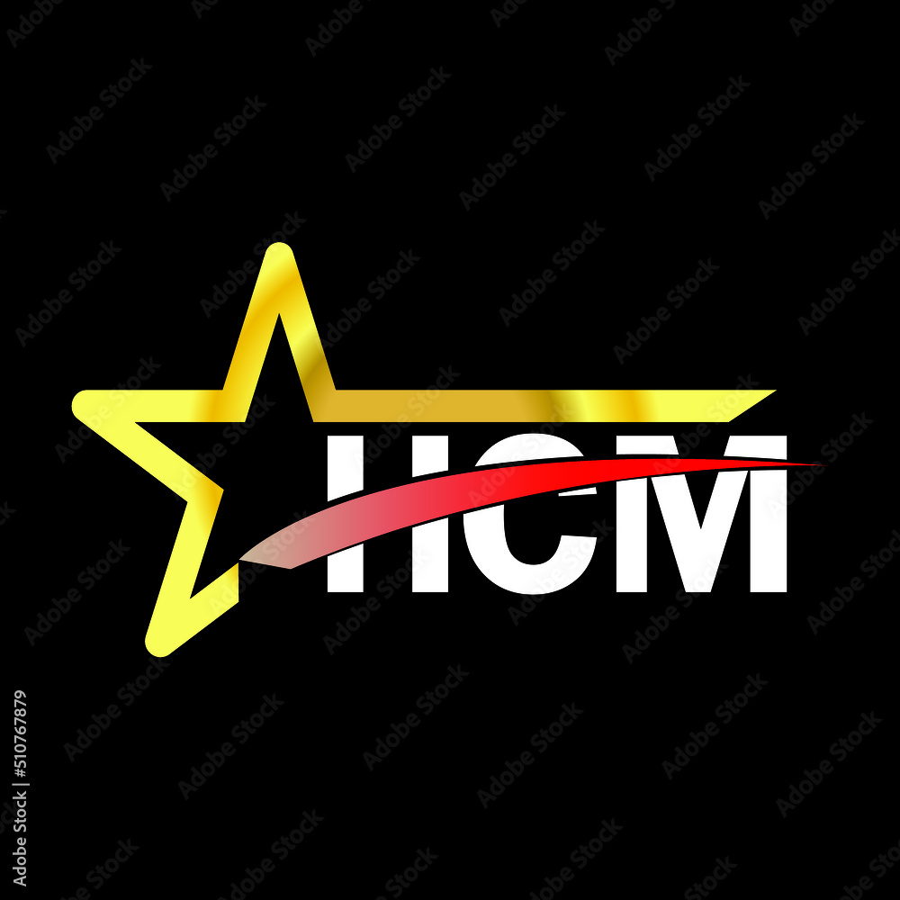 HCM letter logo design. HCM creative letter logo. simple and modern ...