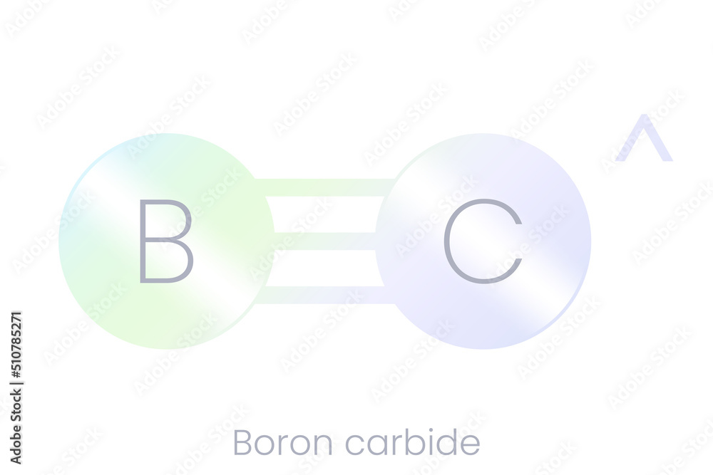 Boron carbide structure icon with gradient. Vector illustration ...